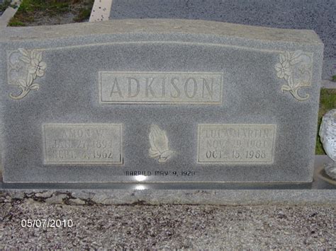 Amon Wesley Adkison 1894 1962 Mémorial Find A Grave