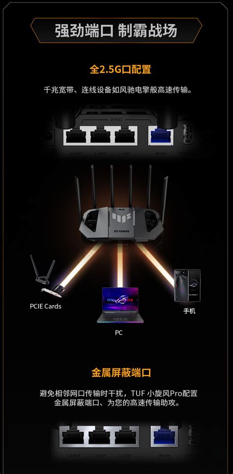 TUF 小旋风Pro WiFi7 BE6500 丨网络产品 丨 ASUS 华硕