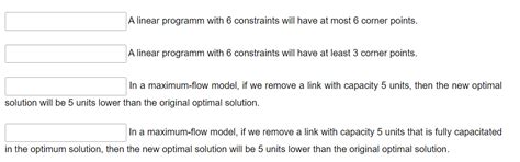 Solved A Linear Programm With 6 Constraints Will Have At Chegg