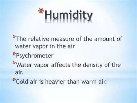 Humidity