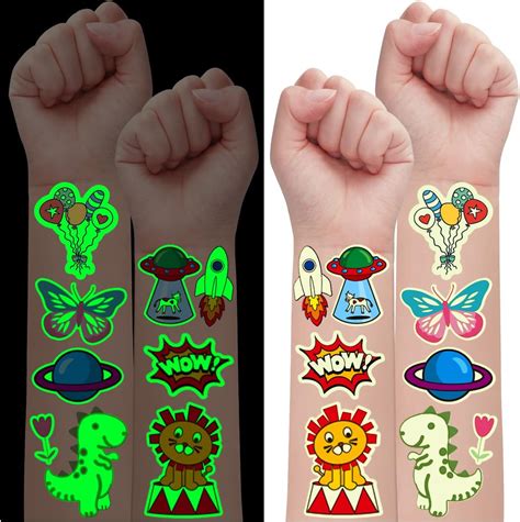 Leesgel Lumineux Tatouage Enfant Garcon 120 Styles Fluorescent