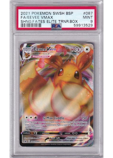 Eevee VMAX PSA 9 Gradede pokemon kort på Pokemons dk
