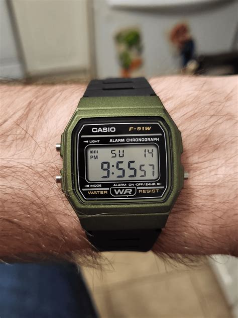 [casio F91 W Military Green] My New Work Watch R Watches