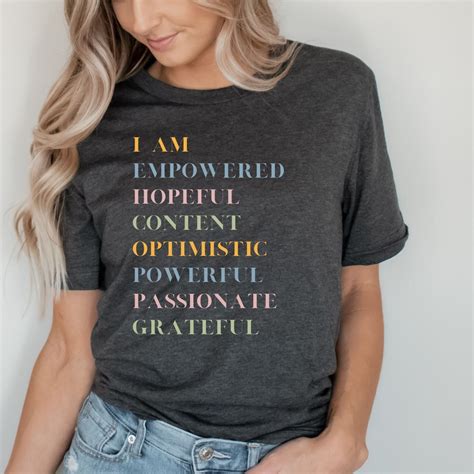Affirmation T Shirt Positive Message Shirt Empowered Women Shirt