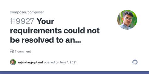 Your Requirements Could Not Be Resolved To An Installable Set Of Packages · Issue 9927