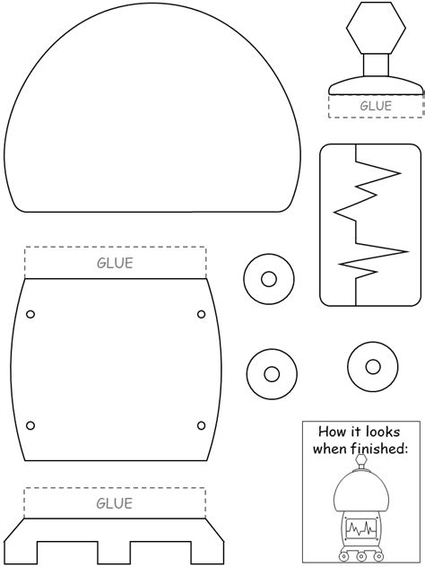 Free Printable Template Emotion Bot Paper Craft