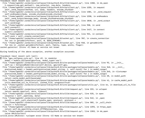 Urllib Error When Change The Type Of Model Issue MouseLand Cellpose GitHub