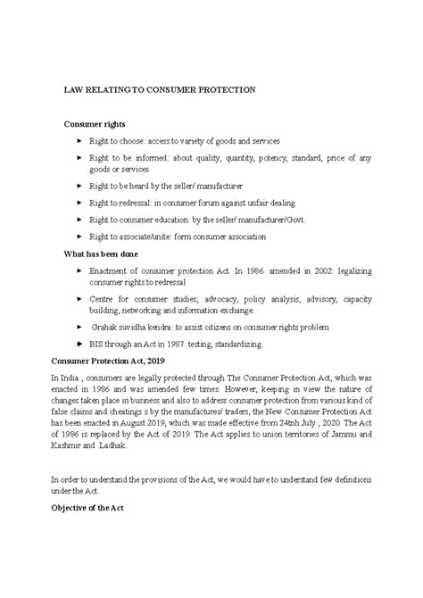 Consumer Protection Law Law Relating To Consumer Protection Consumer