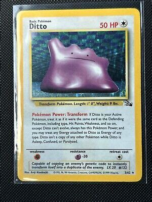 Pokémon TCG Ditto Fossil 3 62 Holo Unlimited Holo Rare eBay