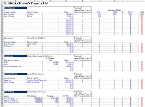 Executor Accounting Spreadsheet Estate Planning Estate Executor