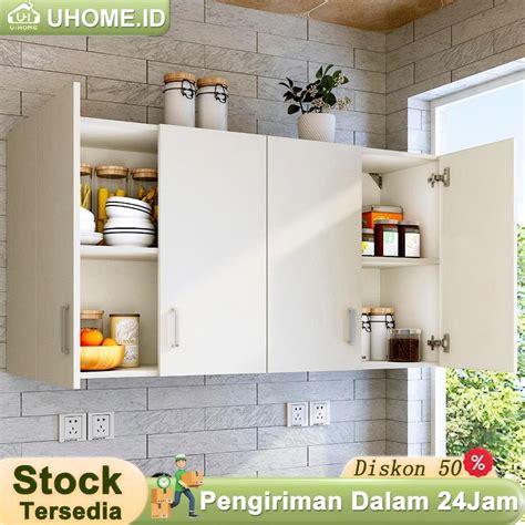 Jual Kitchen Set Atas 4 Pintu Minimalis Lemari Dapur Gantung Rak Dapur