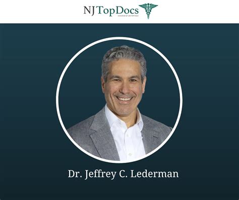 Dr Jeffrey C Lederman Approved As 2025 Nj Top Doc