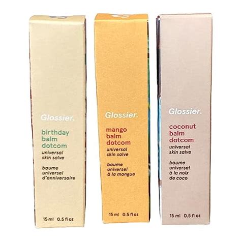 Glossier Balm Dotcom Trio Mango Birthday Coconut Size 05 Fl Oz 15