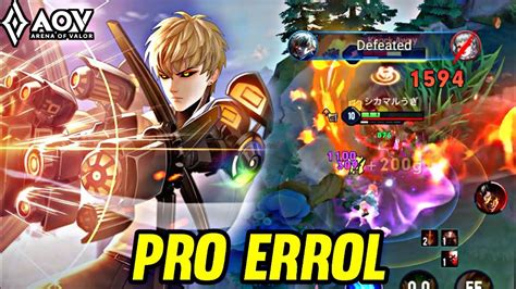 AOV ERROL GAMEPLAY PRO ERROL ARENA OF VALOR LIÊNQUÂNMOBILE ROV