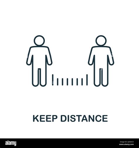 Keep Distance Icon Simple Element From New Normality Collection Filled Monochrome Keep