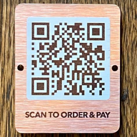 Half Qr Aluminiumcopper Plaques With Table Number Orderpay Store
