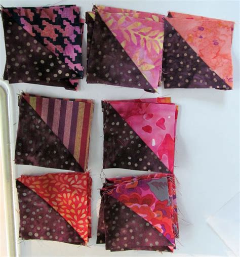 Exuberant Color Sewing Triangles Pulling Weeds