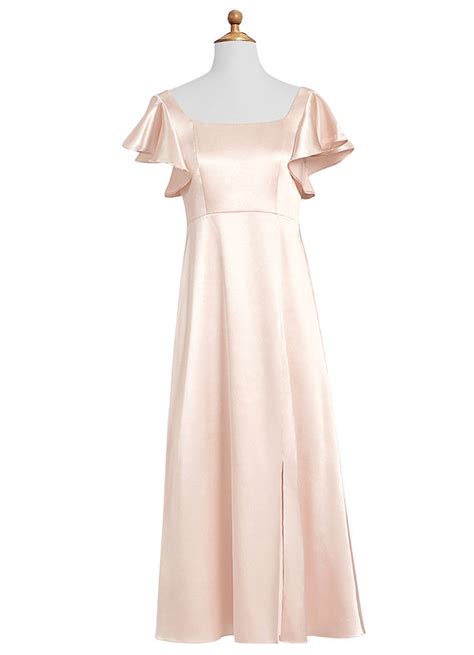 Azazie Bondi Junior Bridesmaid Dress In Rose Gold Azazie