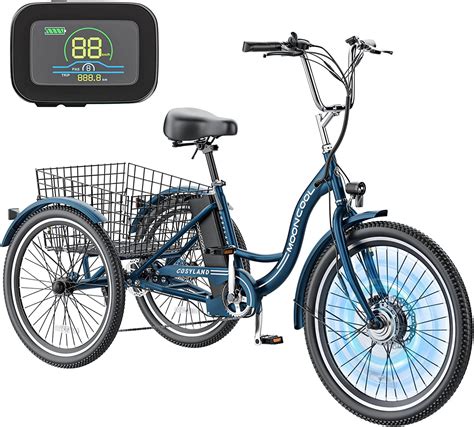 Mooncool 24 26 3 Wheel Electric Tricycle For Adults 350w 36v 7