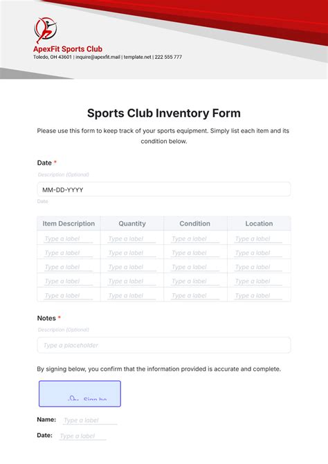 Free Gym Membership Form Template To Edit Online