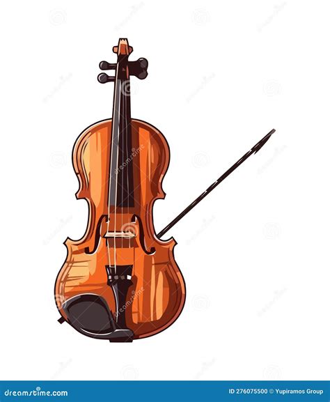 Classical Fiddle Instrument In Symphony Orchestra Stock Vector