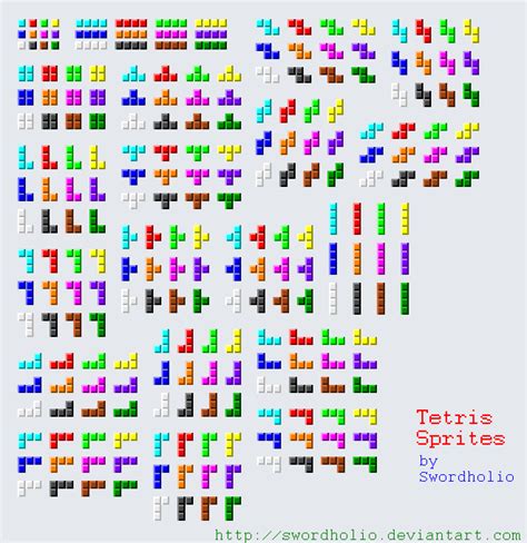 Tetris Sprites By Swordholio On Deviantart