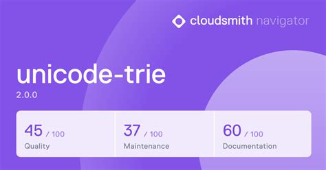 Unicode Trie 200 Npm Package Quality Cloudsmith Navigator