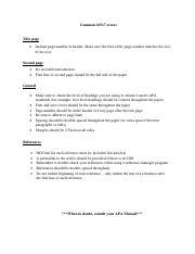 Avoid Common Apa Errors Ensure Proper Formatting Citation Course Hero