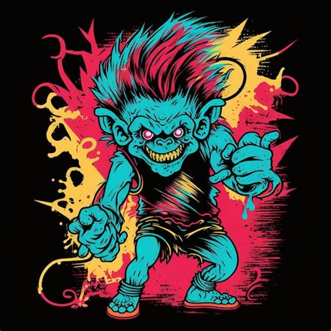 Premium Photo A Cartoon Of A Troll With A Grumpy Expression