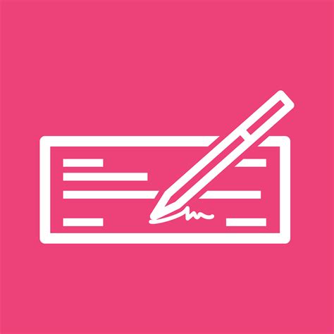 Write Cheque Line Color Background Icon 16726616 Vector Art At Vecteezy