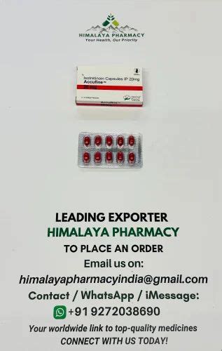Finished Product Accufine Isotretinoin 20mg Capsules Packaging Type
