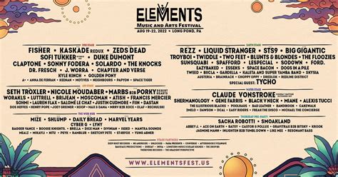 Elements Music Arts Festival 2022 Tickets At Woodlands Outside Of