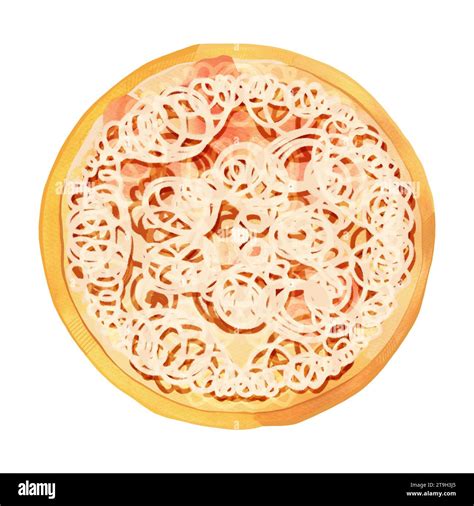 Round Pizza With Thin Crust Italian Food Pizza Dough Base Without