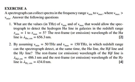 Solved A Spectrograph Can Collect Spectra In The Frequency Range Vmin