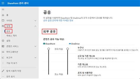 Microsoft 365 Onedrive And Sharepoint 내부 사용자에게만 공유할 수 있도록 설정하기 다우데이타