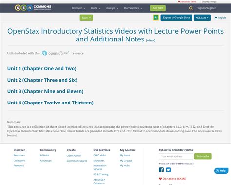 Openstax Introductory Statistics Videos With Lecture Power Points And