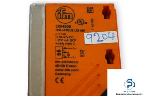 IFM O5H500 DIFFUSE REFLECTION SENSOR Platinum International