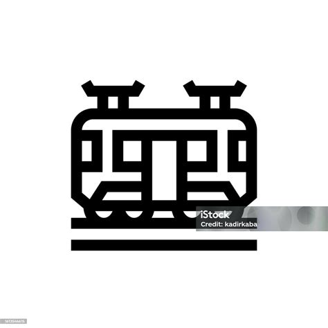 Icône Train Line Design Pixel Perfect Trait Modifiable Logo Signe