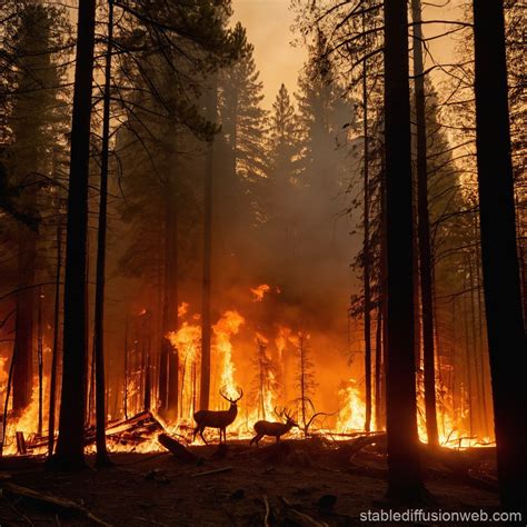 Apocalyptic Forest Inferno Stable Diffusion Online