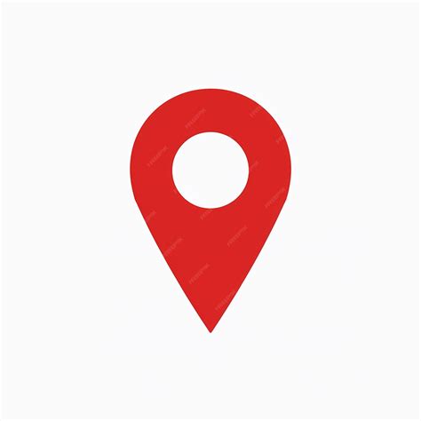 Premium Vector Red Location Pin Icon For Maps And Navigation Applications Triangular Design