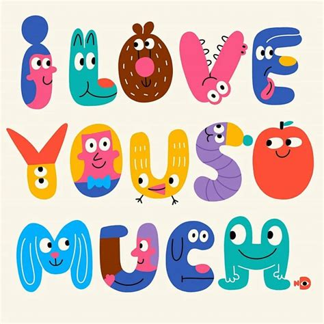 可爱减压！14张插画字母设计 花瓣网