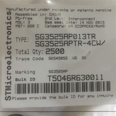 Sg3525ap013tr Regulating Pulse Width Modulators Pwm 100 Original And In