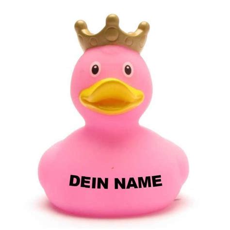 Ente König pink Personalisiert Ducks with print Duckshop your