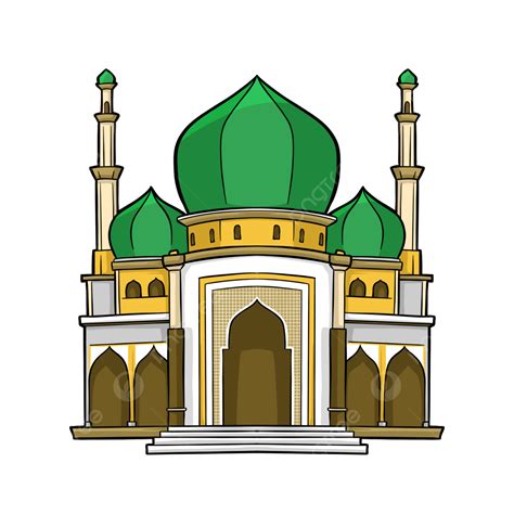 녹색 돔이 있는 모스크의 그림 사원 모스크 그림 라마단 Png 일러스트 및 Psd 이미지 무료 다운로드 Pngtree