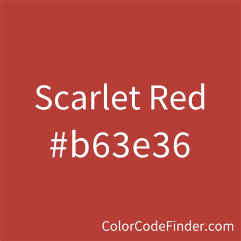 Scarlet Red Color Code Is B63e36