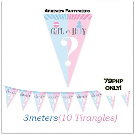1pack Gender Reveal Banderitasbannerpennantflag Its A Boy Or Its A