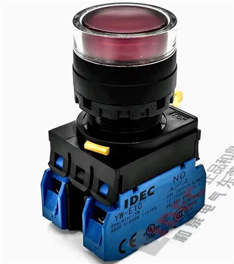 1pcs Idec Push Button Switch With Light Yw1l Af2e20q4r Ebay
