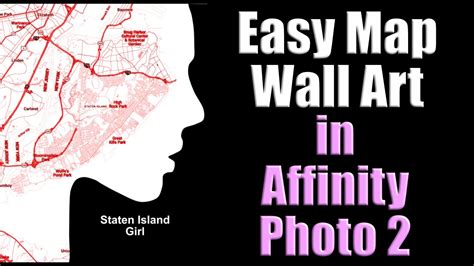 Easy Minimalist Map Design Tutorial In Affinity Photo 2 Youtube