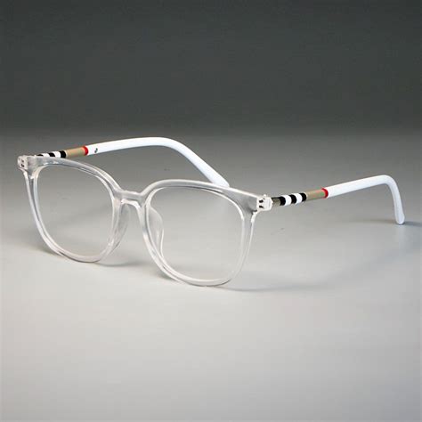 Anti Blue Tr90 Cat Eye Luxury Glasses Frames Clear White Legs