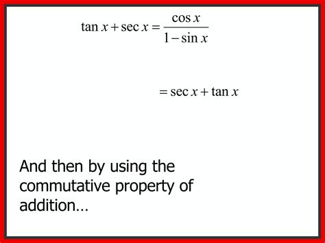Proving Trigonometric Identities Ppt